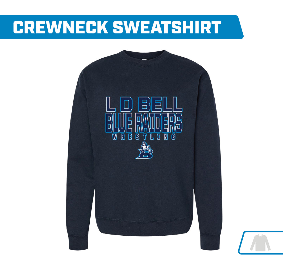 LD Bell Wrestling Crew Neck Pullover Sweatshirt – American Wrestler
